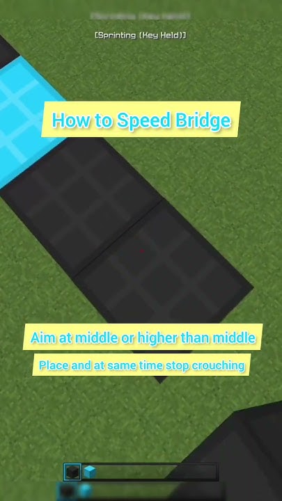 Tutorial : How to Speed Bridge #minecraft #shorts #tutorial - YouTube