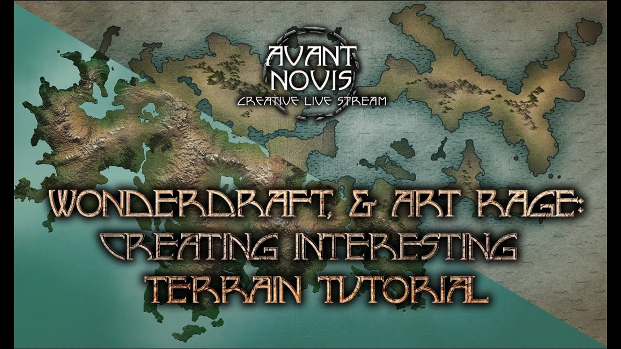 WonderDraft, Art rage:Creating interesting terrain tutorial - YouTube