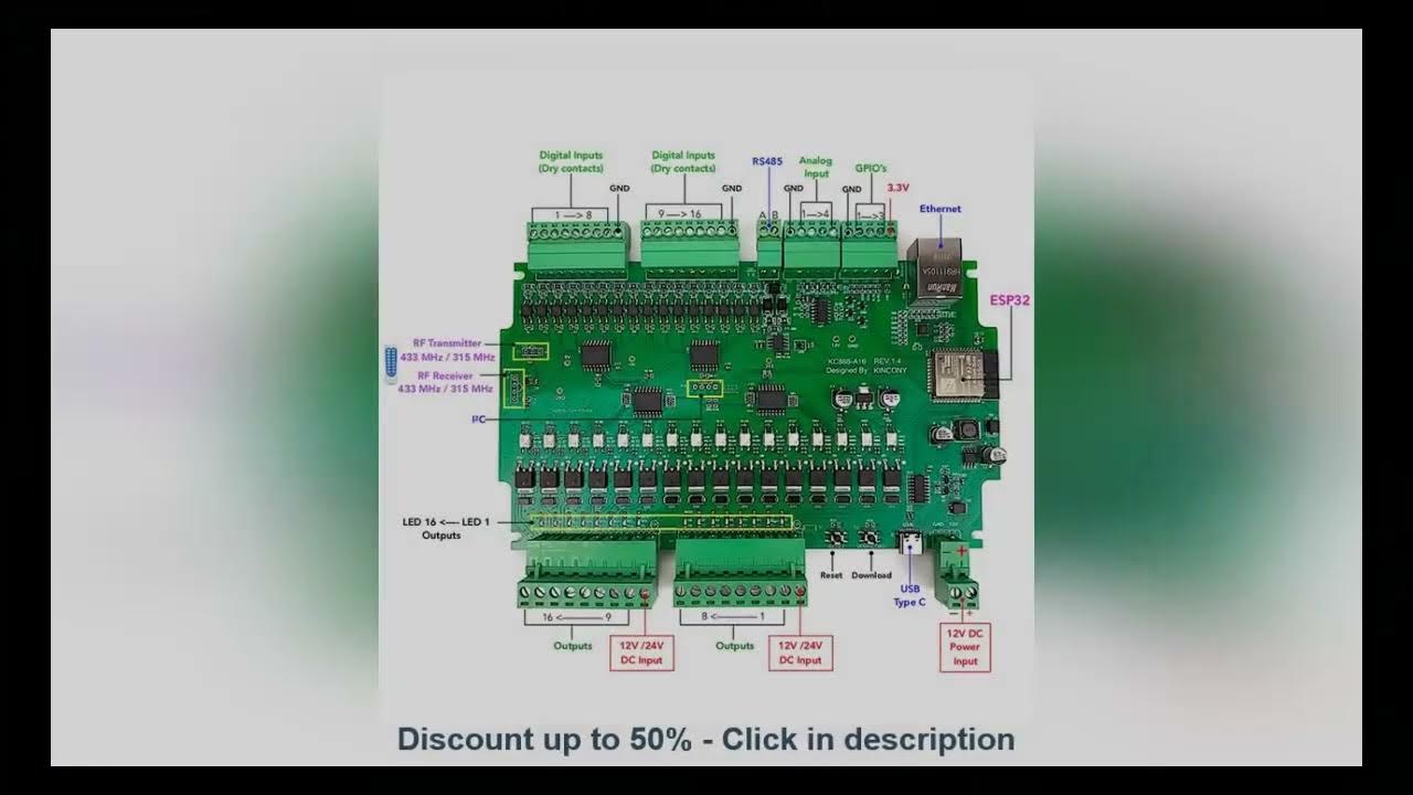 A16 ESP32 ESPHome Program Development Board Home Assistant Tasmota DIY Module Arduino WiFi Relay ...