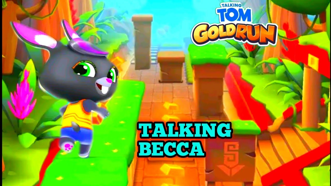Talking Tom Gold Run - Talking Becca Unlocked With Dynamite (ioS ...