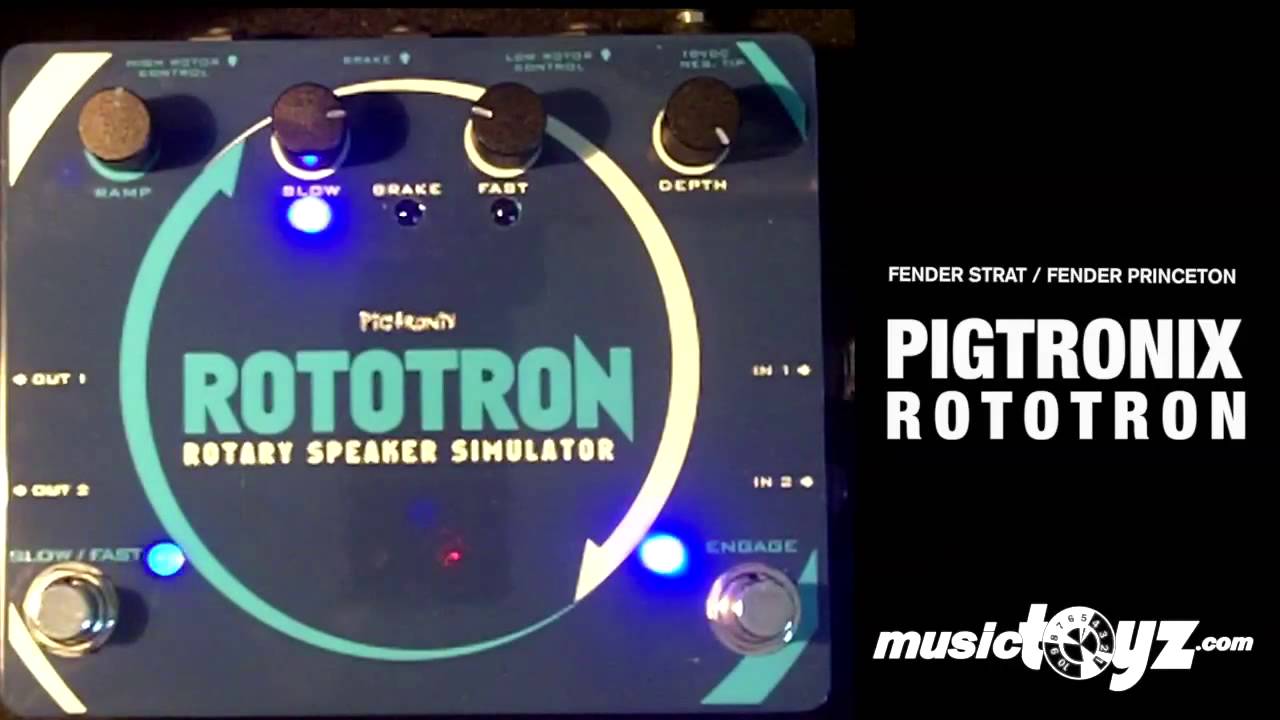 Pigtronix ROTOTRON Analog Rotary Speaker Simulator - YouTube
