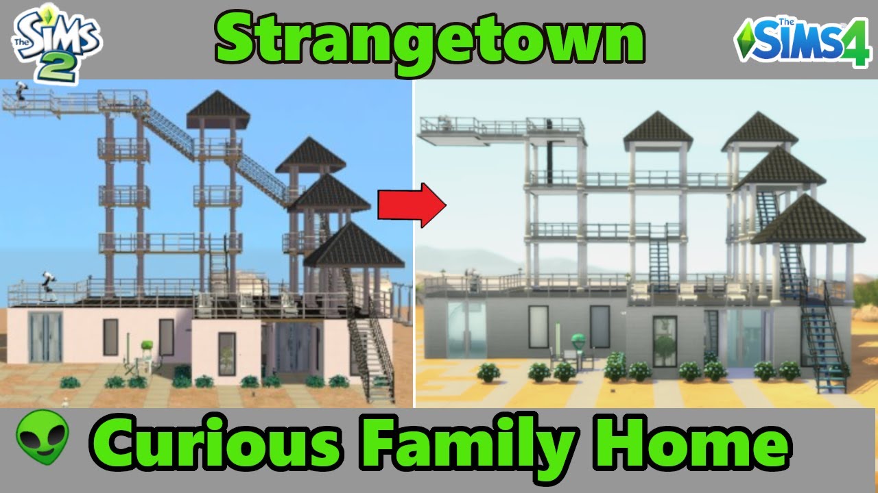 CURIOUS FAMILY HOME SIMS 2 to SIMS 4 👽| SimSkeleton - YouTube