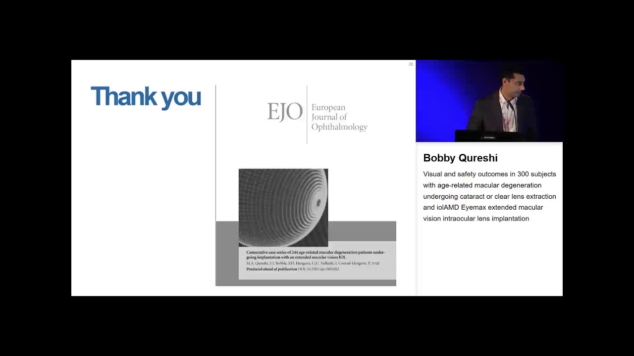 Bobby Qureshi ESCRS Lisbon 2017 - YouTube