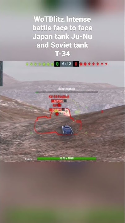 WoT Blitz.Kamikaze tank Ju-Nu face to face shooting with Soviet T-34 tank.#rickyintin #shorts ...