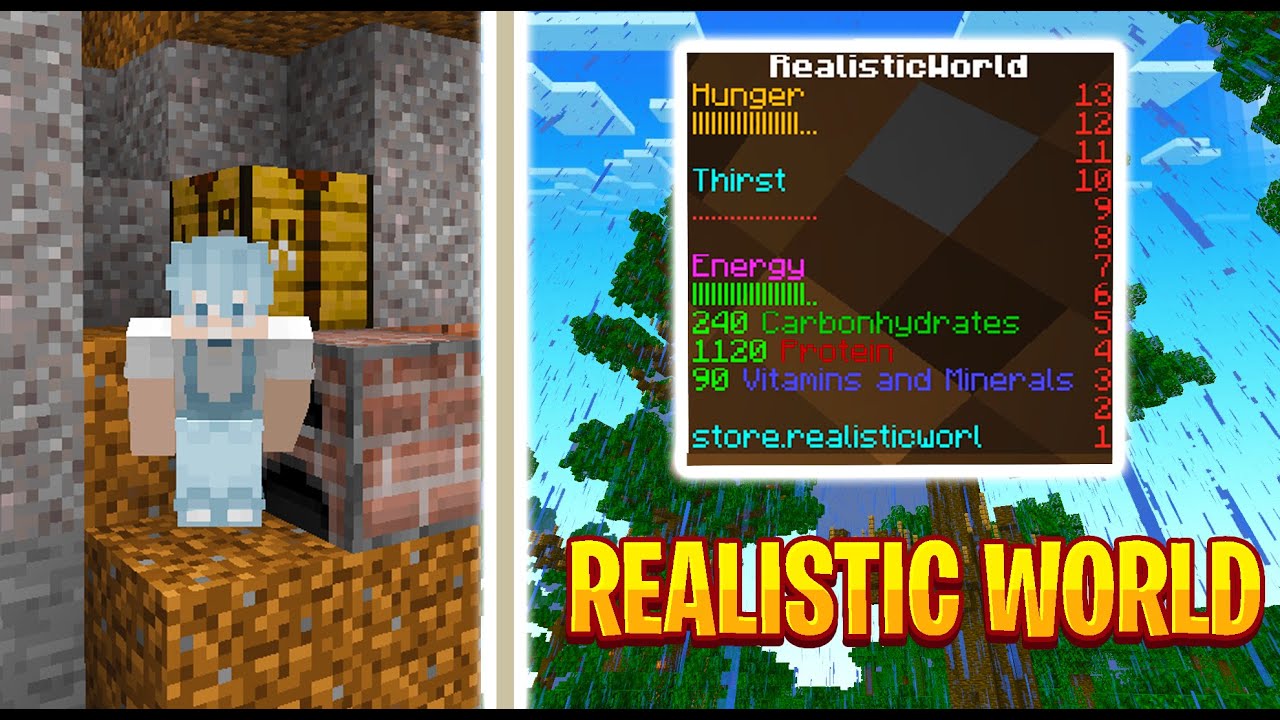 THIS NEW SURVIVAL SERVER IS VERY **REALISTIC** [RealisticWorld] 1 - YouTube