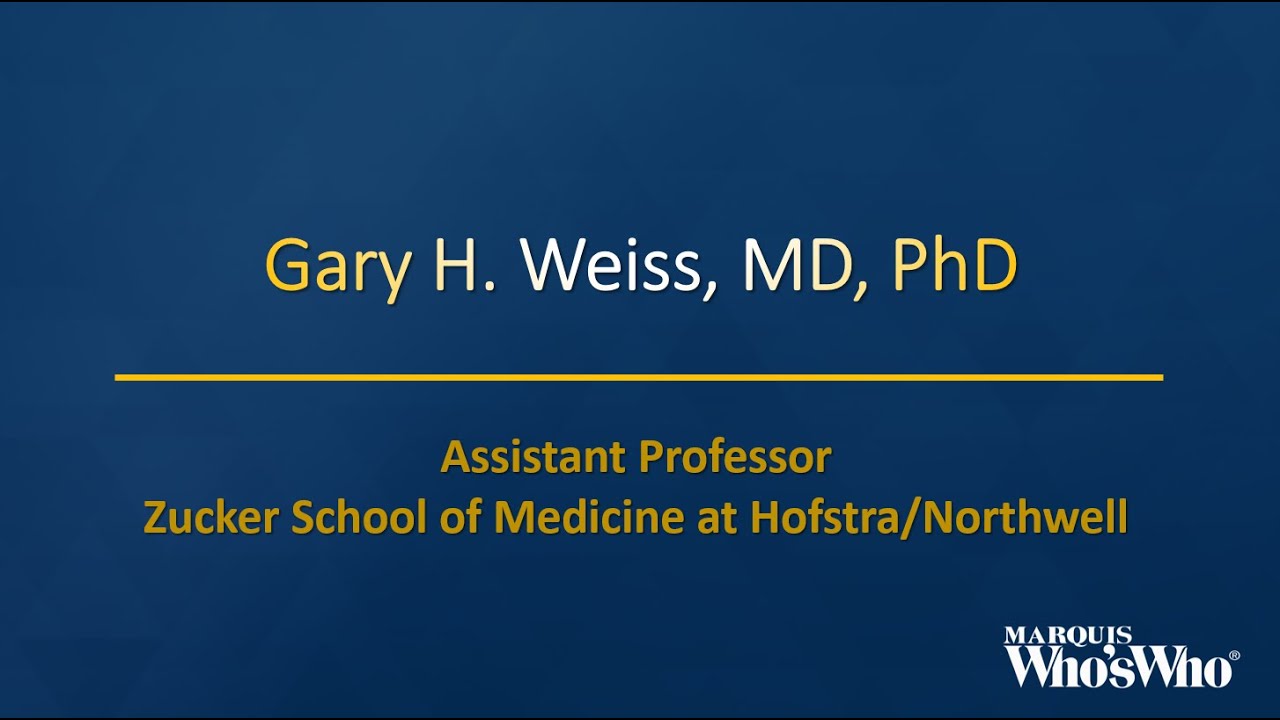 Gary Weiss Recognized for Excellence in Urology - YouTube