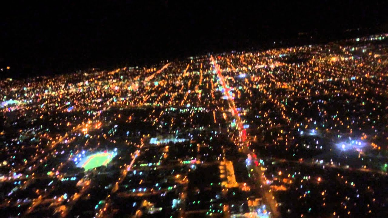 Night takeoff from Miami International Airport - Virgin Atlantic 747 ...