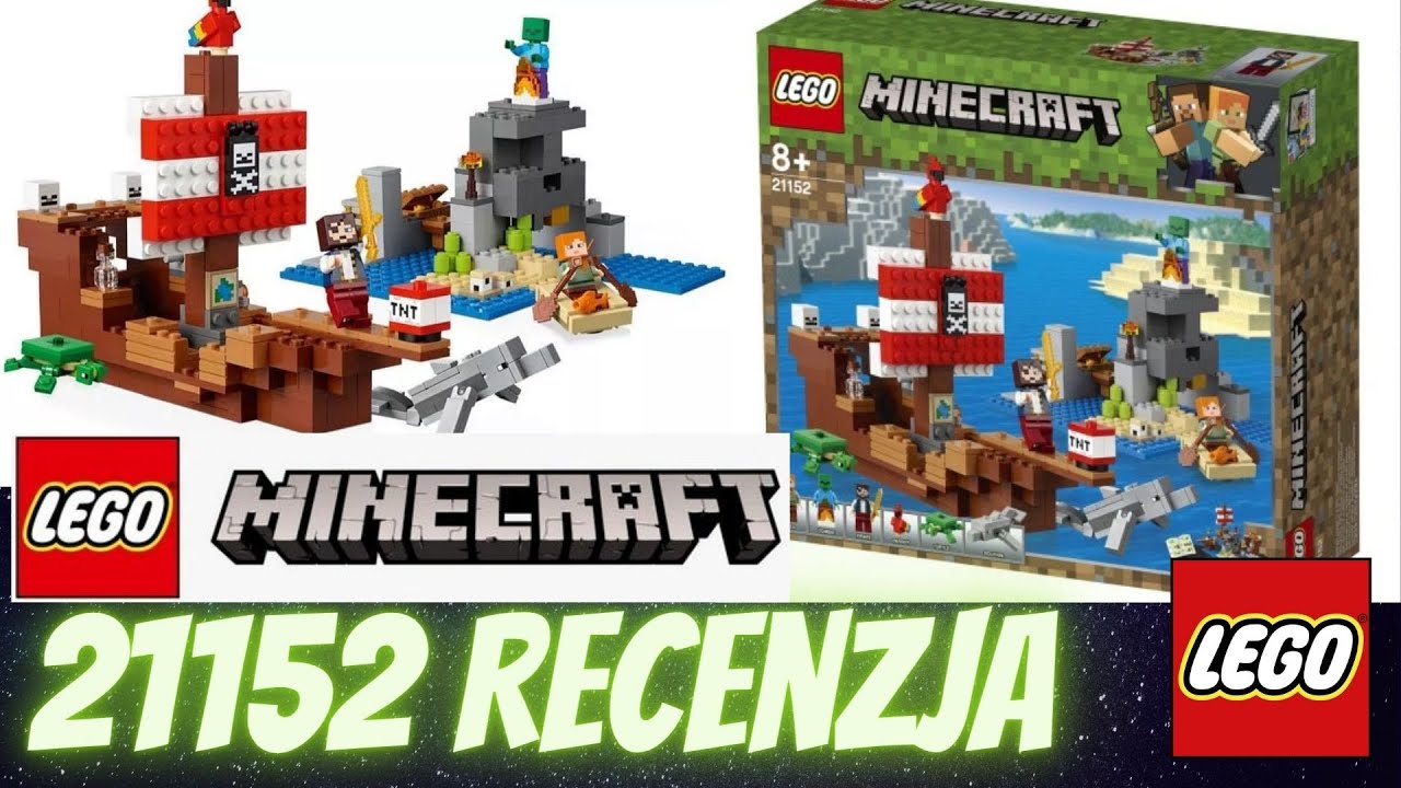LEGO 21152 MINECRAFT RECENZJA PRZYGODA NA STATKU PIRACKIM The Pirate ...