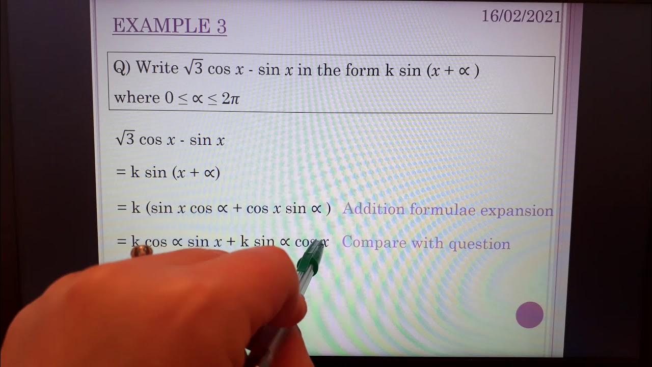 Higher Maths Wave Function - Example with ksin(x+a) - YouTube