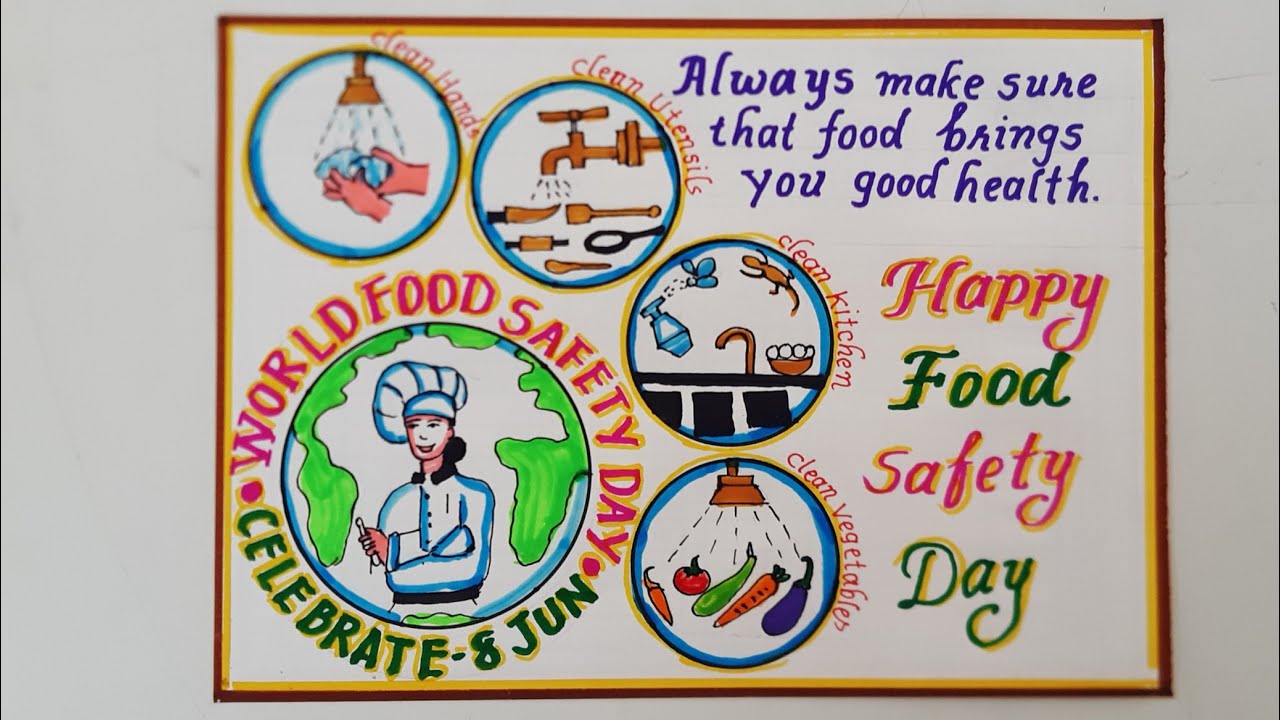 World Food Safety Day Drawing Easy//World Food safety Day Poster//How ...