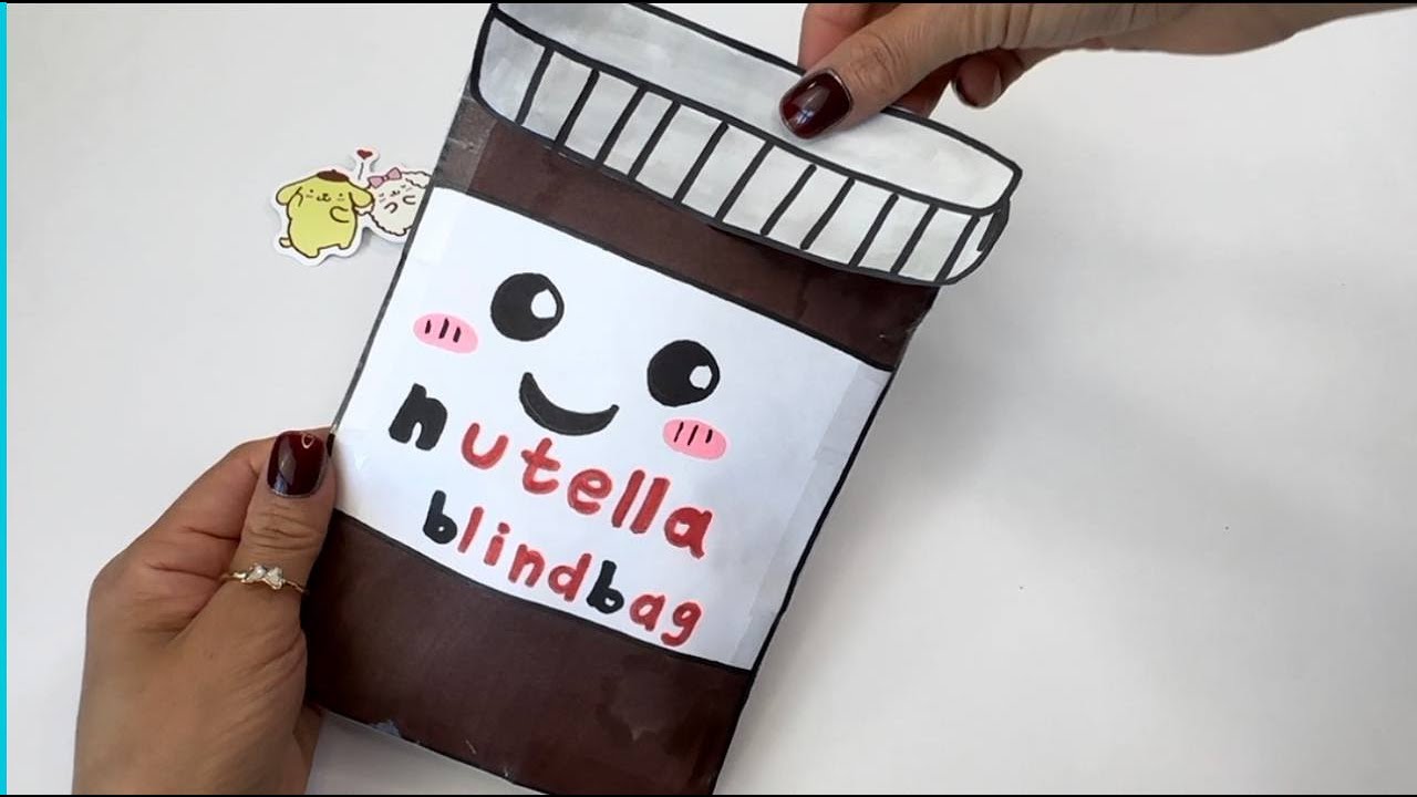 [💲Paper Diy💲] Nutella Blind Bag 🍫 Tutorial🔉 Satisfying💥 ASMR Relaxing ...
