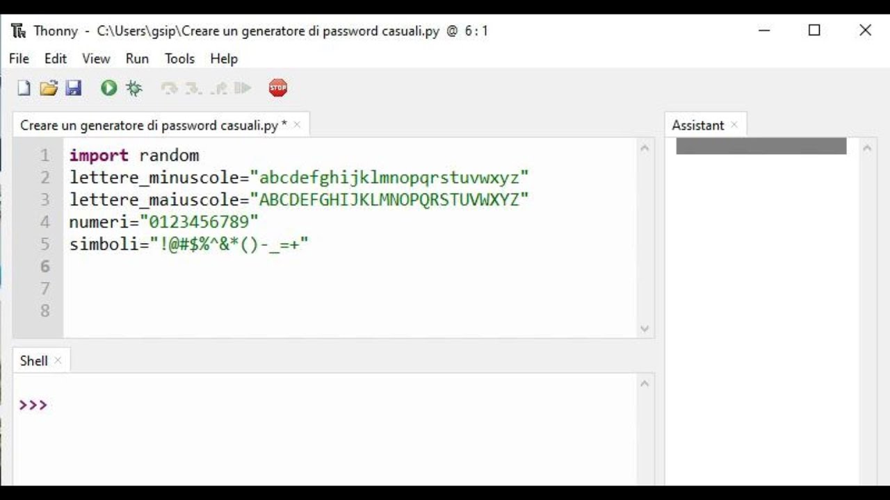 Generatore Di Password Sicure Con Python Youtube 7079