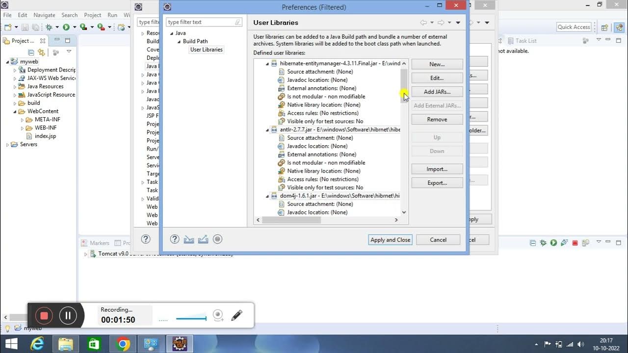 How to Create hibernate java user library in eclipse neatbeans | Online learning tech |Usman ...