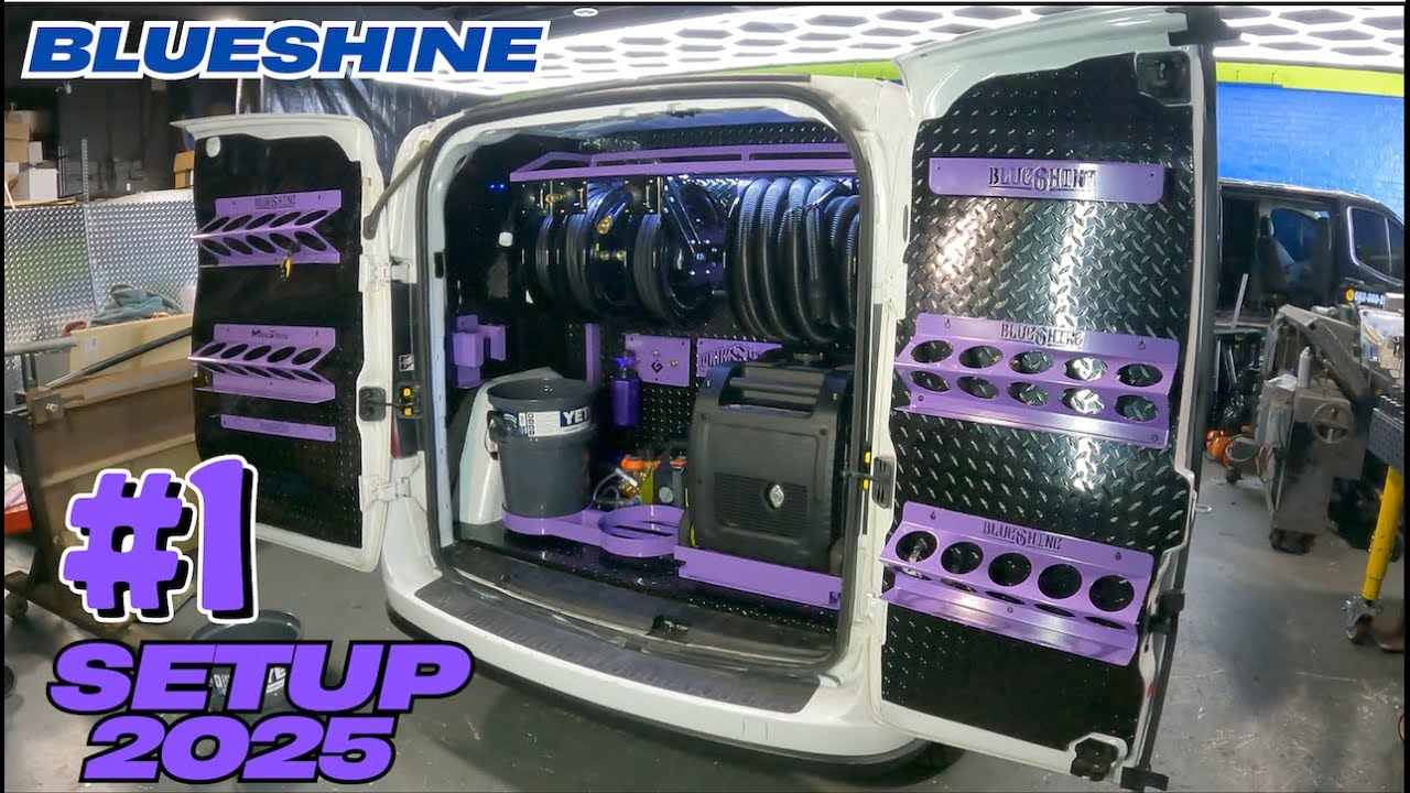 Best Mobile Detailing Setup of 2025! #1 VAN SETUP by BLUESHINE - YouTube