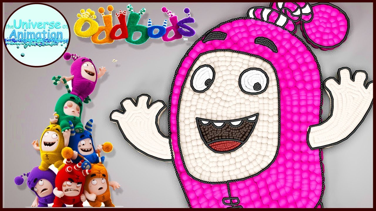 3D Balls animation with The happiest Oddbods character ever Newt Happy ...