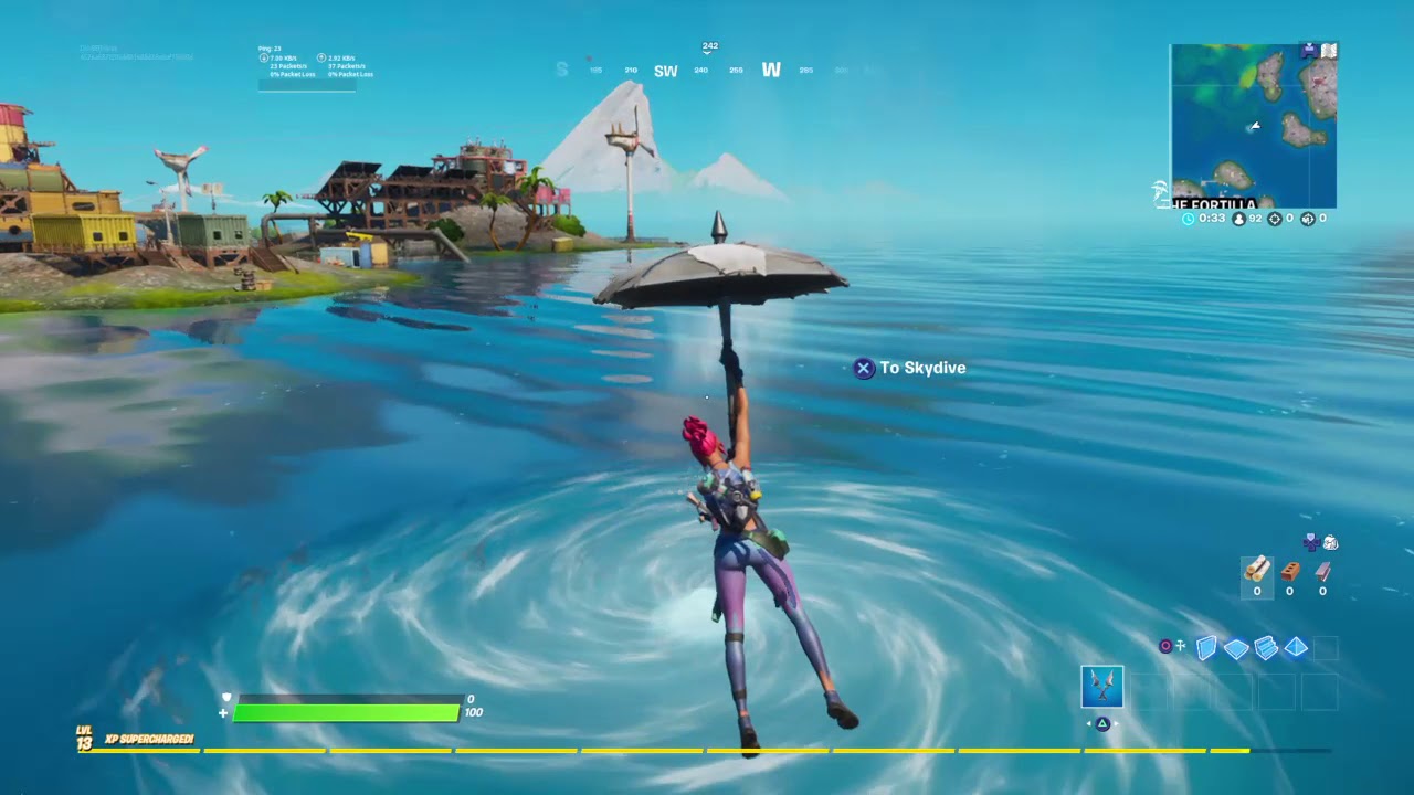 Use a whirlpool at the fortilla Location Fortnite (Week 1 aquaman ...
