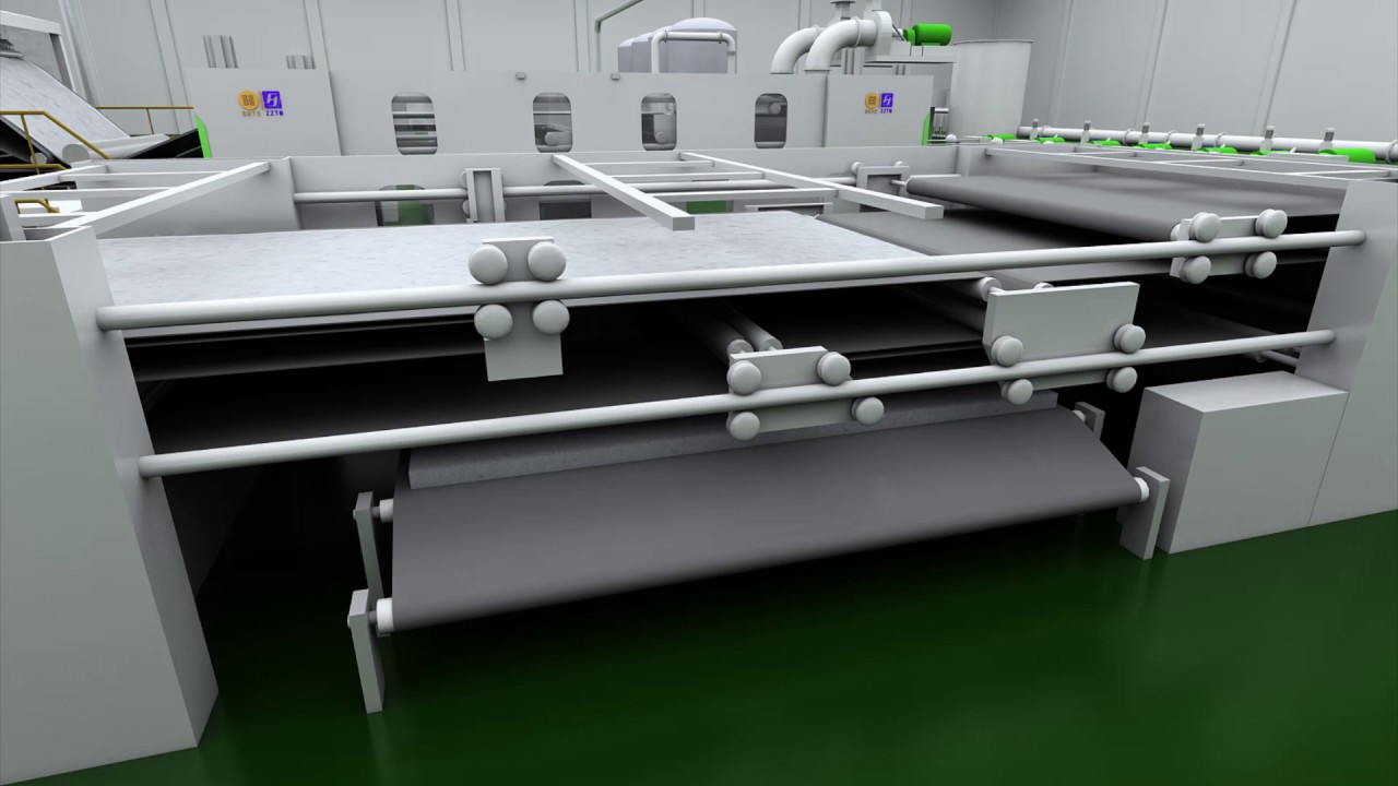 HTHI Crosslapper in Nonwoven Production Line - YouTube