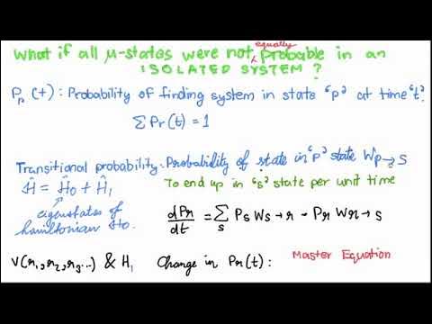 Class 23: Masters Equation, principle of Detailed balance, H theorem ...