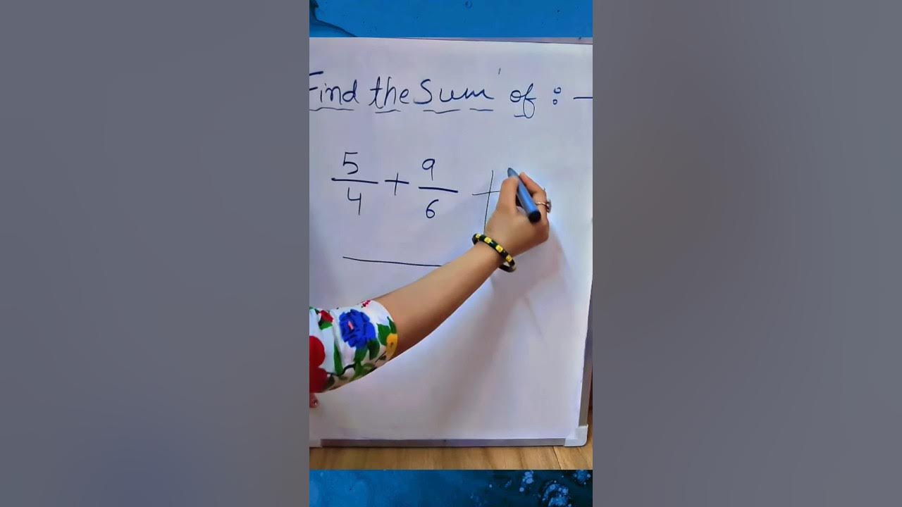 Fraction sum || sum of fraction 😱🤫||#shortsfeed #maths #viral # ...