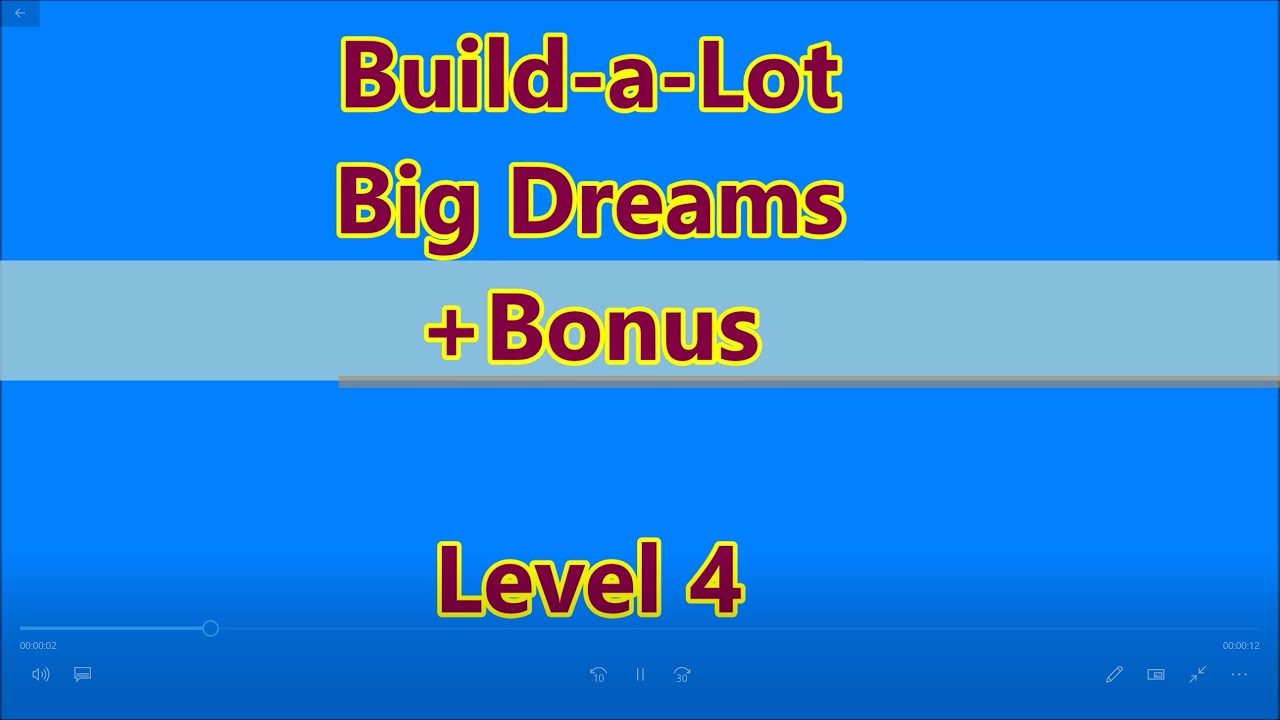 Build-a-Lot: Big Dreams Level 4 +Bonus (+20 Appeal) - YouTube