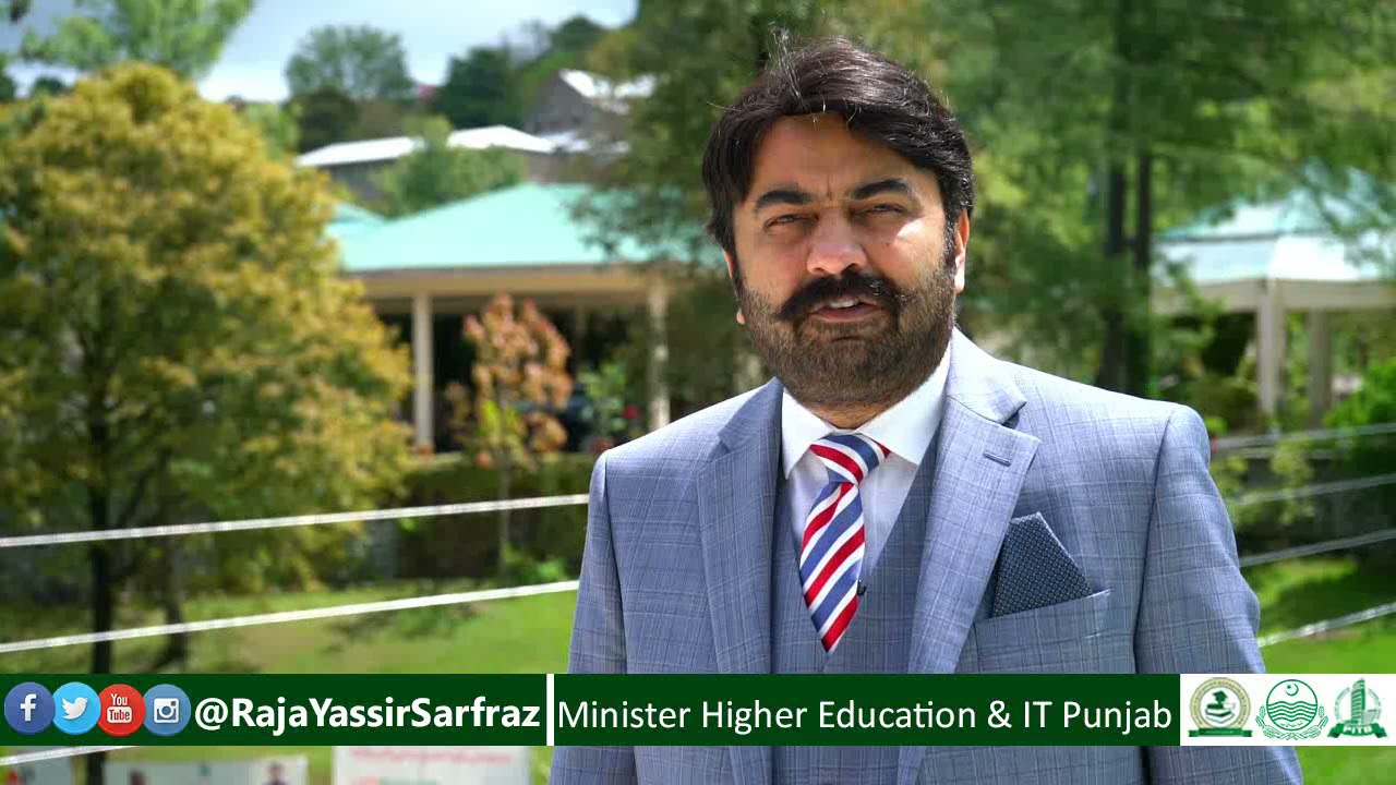 Minister for HED & IT Punjab Raja Yassir Humayun Sarfraz's Comments for ...