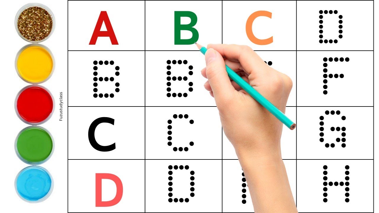 a for apple b for ball/abc alphabet Fuzu study class - YouTube
