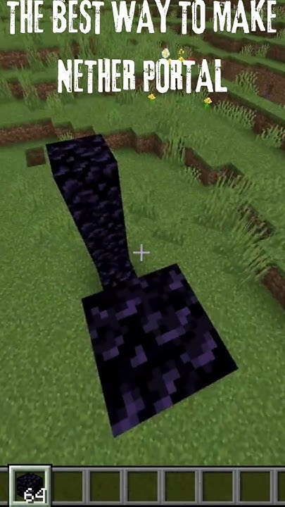 How To Make A Nether Portal #minecraft #tutorial - YouTube