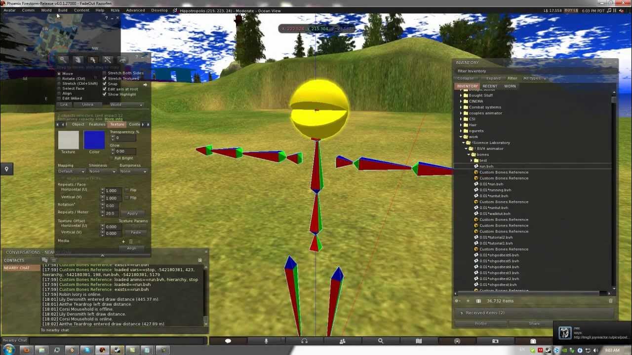 BVH Prim Animator Tutorial Part 1 - Workflow Overview in Second Life - YouTube
