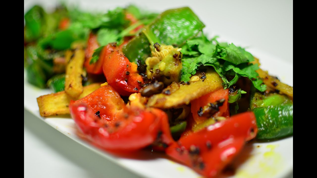 Spicy shimla mirch / chinese Capsicum - YouTube