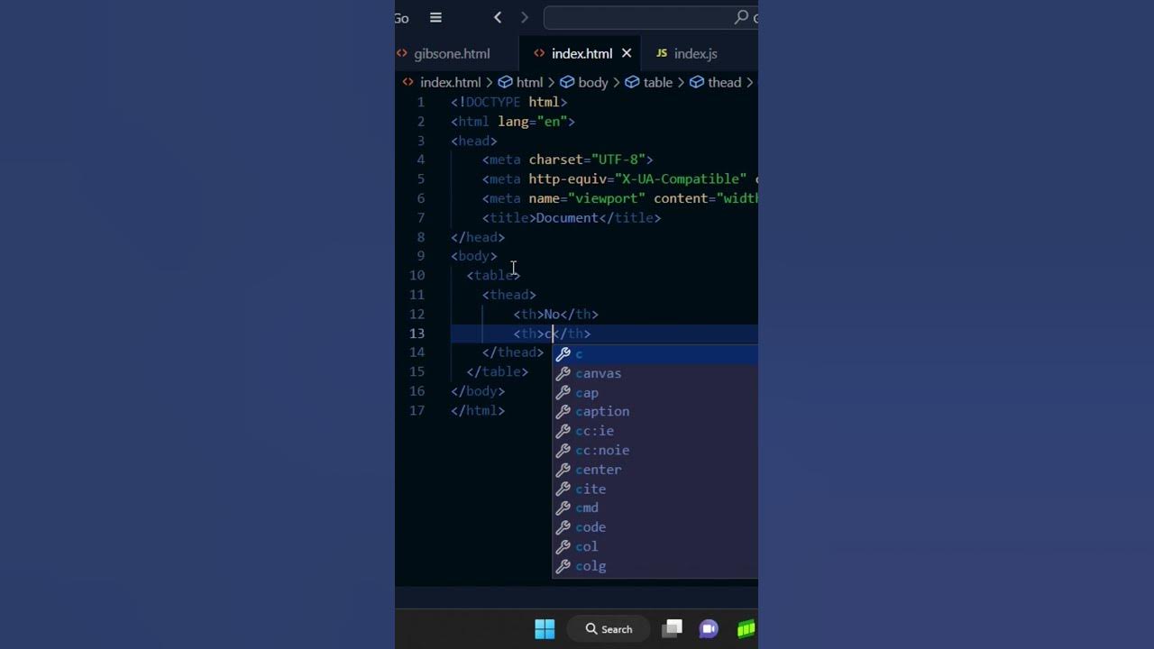 How To Create A Table In Html Programming Easteregg Coding Calculation Viral Youtube