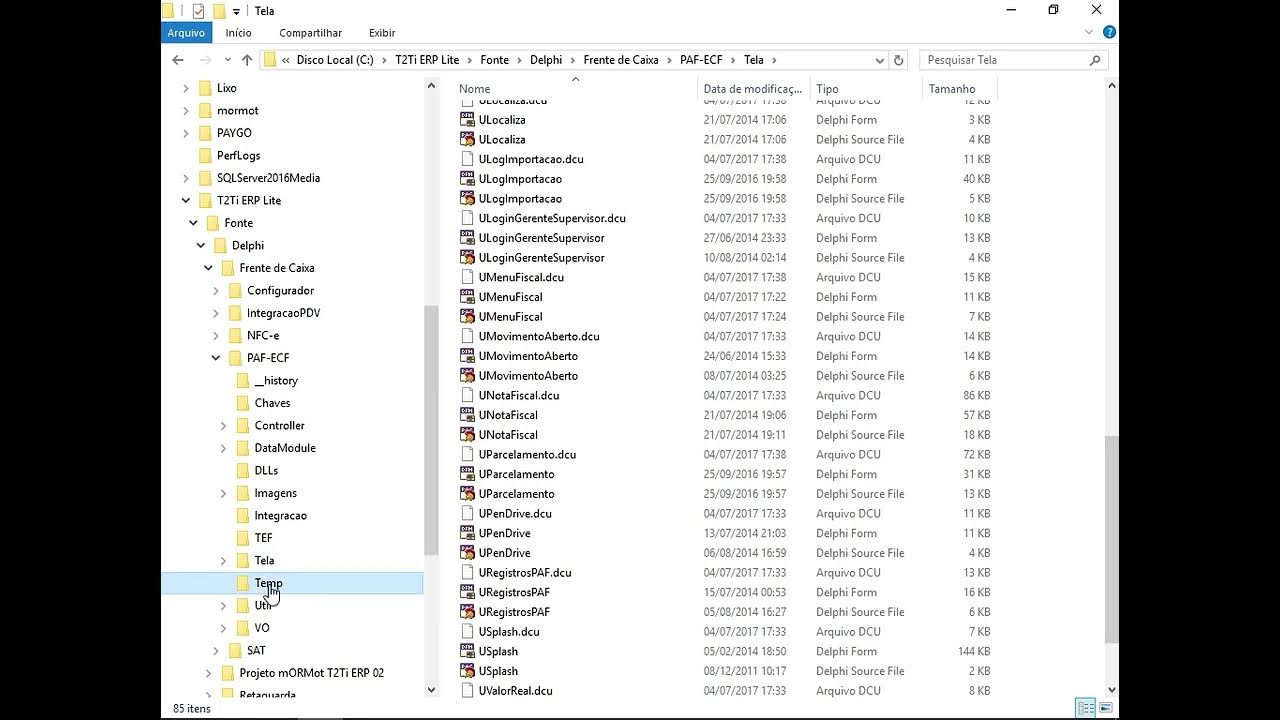 T2Ti ERP Lite - Delphi - PAF-ECF - Video Aula 02 - Pastas - YouTube