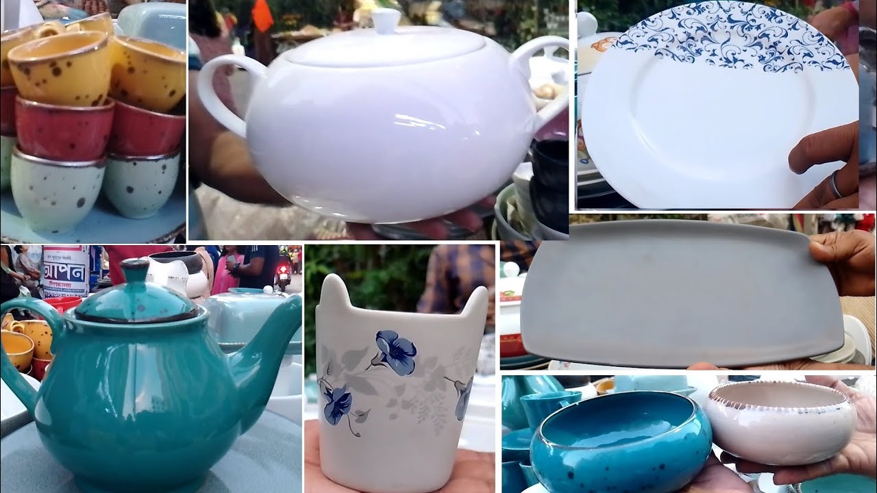 মিরপুর হোপ মার্কেটের সিরামিকস পণ্যের কালেকশন। ceramics item at mirpur ...