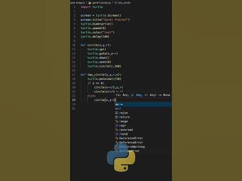 Asmr Progamming || Gradi Fractal Python || #shorts #programming #asmr #asmrprogramming #lofi # ...