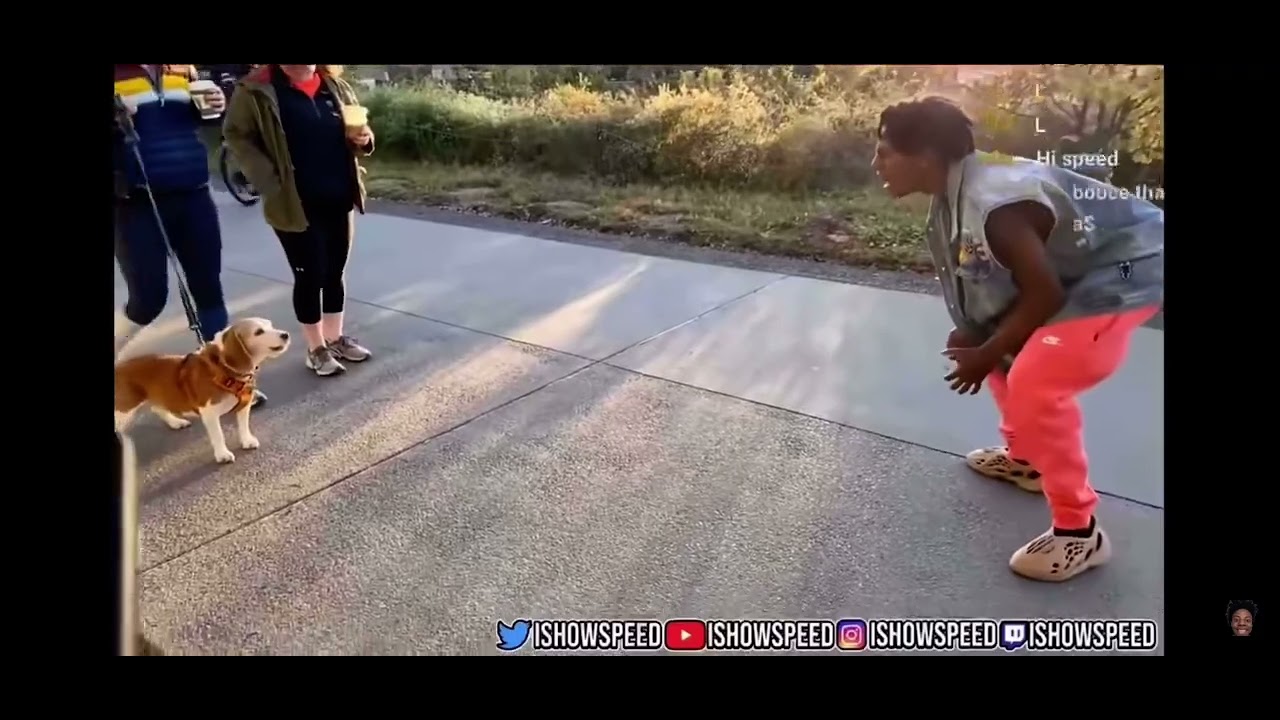IShowSpeed Barking at Dogs IRL 🐶😂 - YouTube