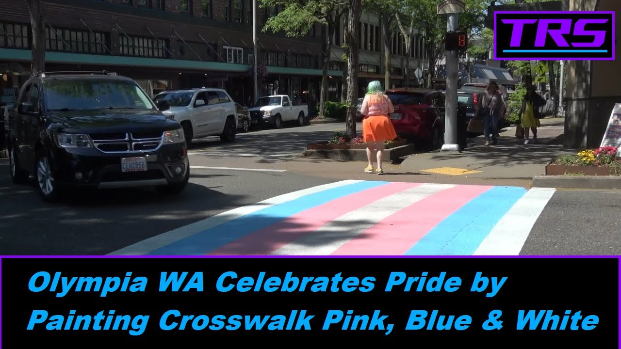 Olympia Wash. Rings In Pride Month by Painting Crosswalk the Colors of ...