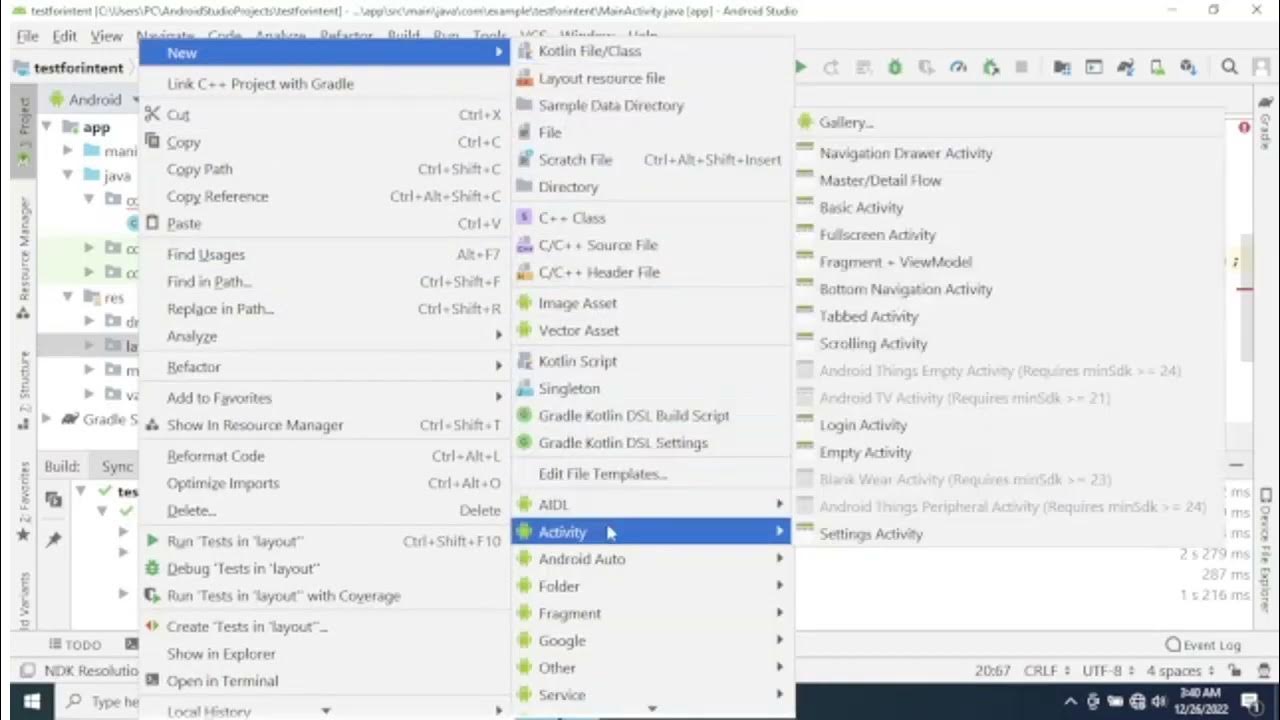 How to use Intent to open an Activity, Android programming - YouTube
