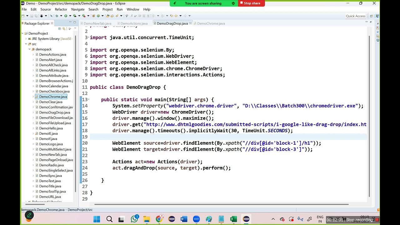Drag and drop, scrolling and taking screenshot - YouTube