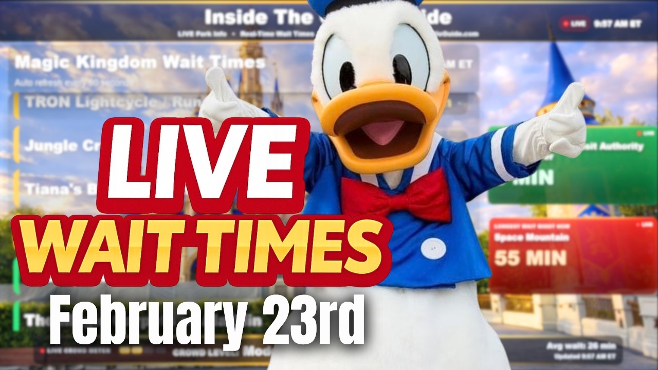 LIVE DISNEY WAIT TIMES 🏰 Updated Every Minute • Real-Time Crowd Flow ...