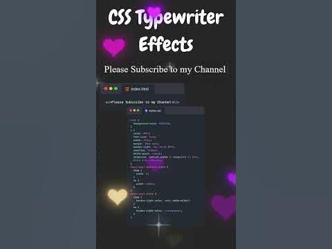Typewriter Effect with HTML and CSS - YouTube