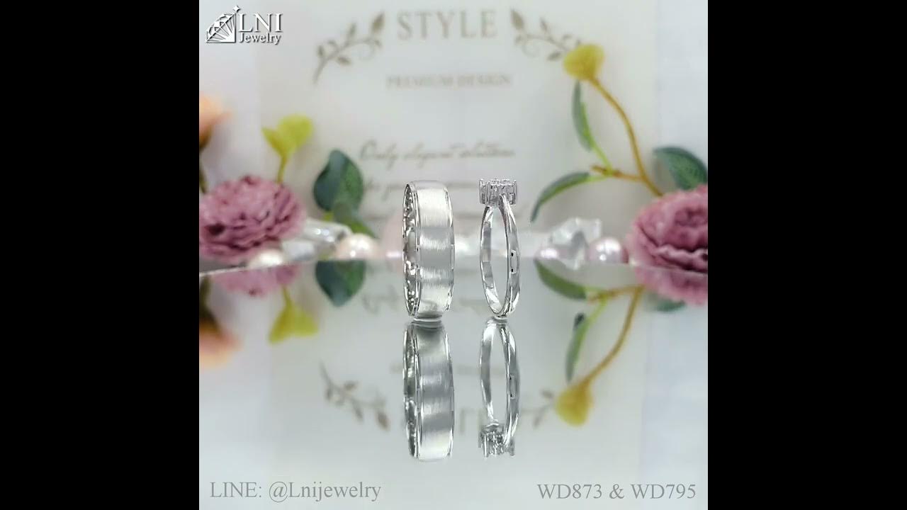 แหวนเพชรคู่ WD873 & WD795 - YouTube