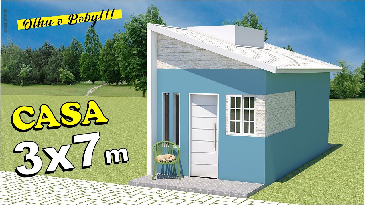 Projeto De Casa Pequena 3x7 Metros Casinha Brasileira 21m YouTube