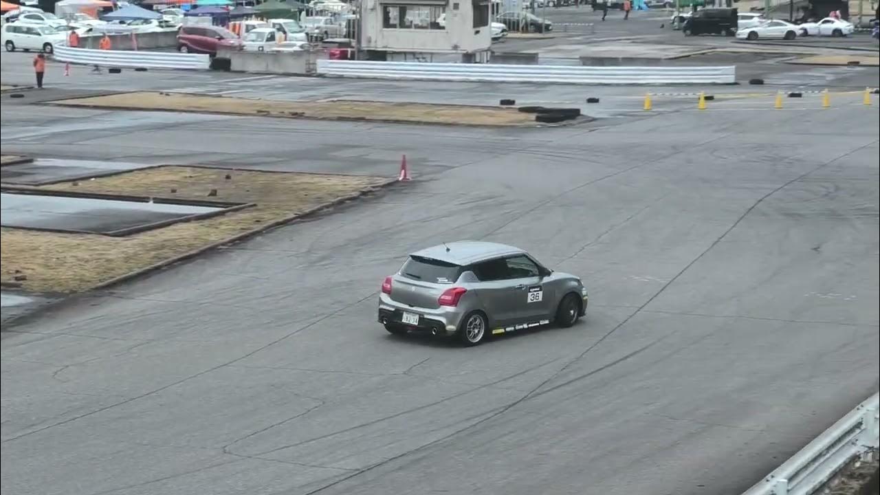 250316 JAF中部ジムカーナ1 MI キョウセイ PN3 MTYM2 スイフト - YouTube