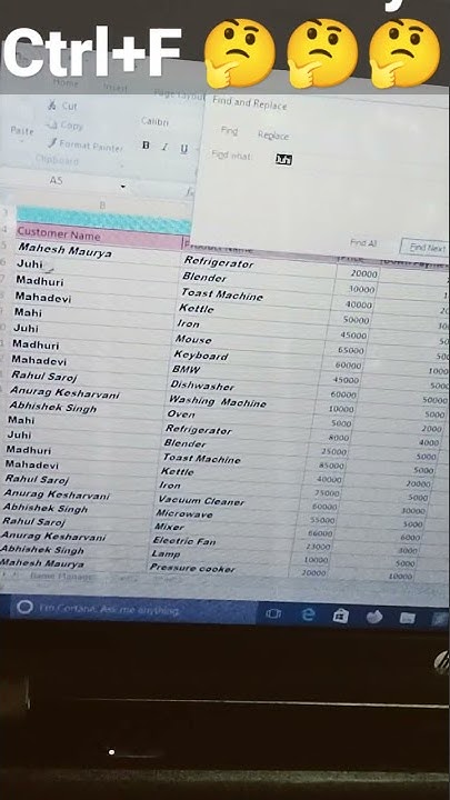 How To Searchfind Data In Ms Excel Shortsvideo Shortsfeed Shorts Excelshortsvideo Youtube