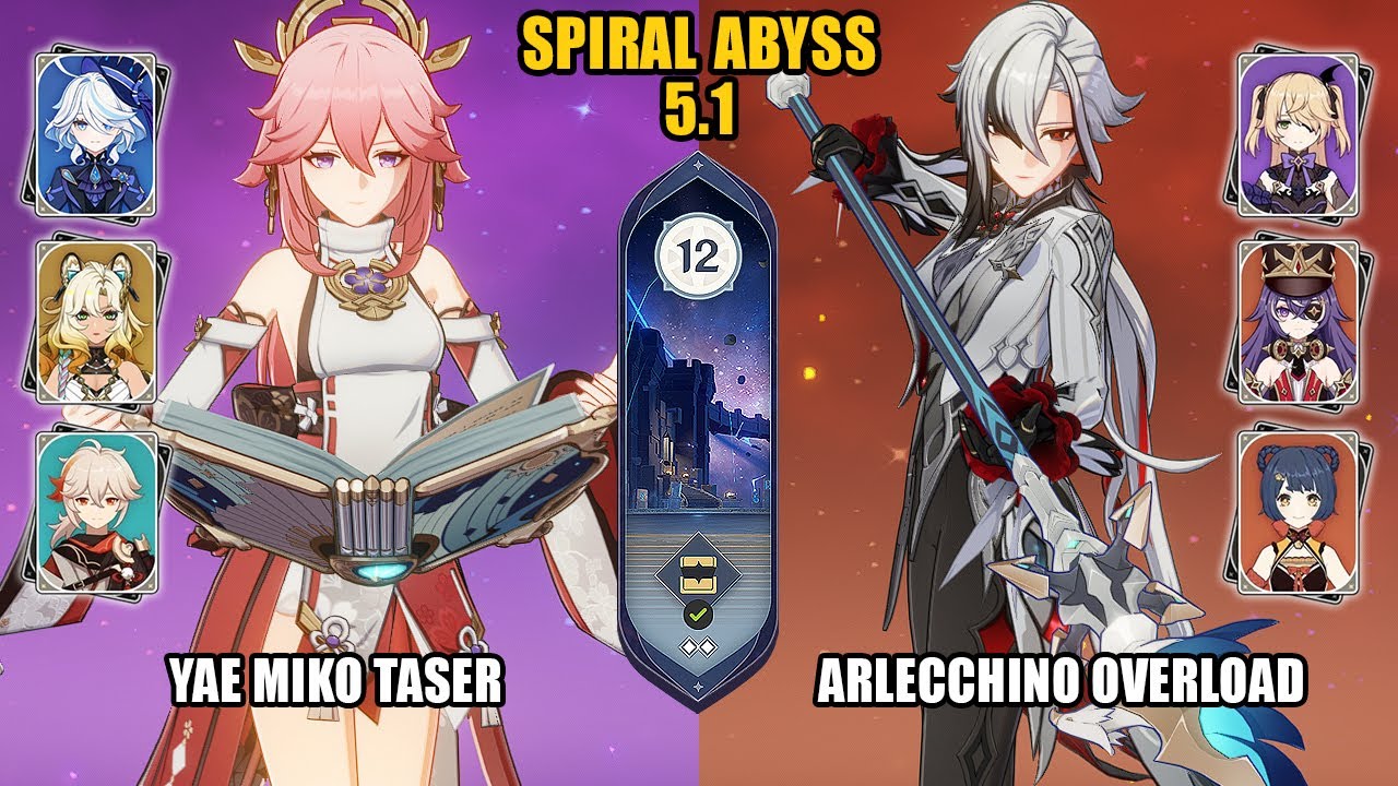 (F2P) Yae Miko Taser & Arlecchino Overload | Spiral Abyss 5.1 - Floor ...