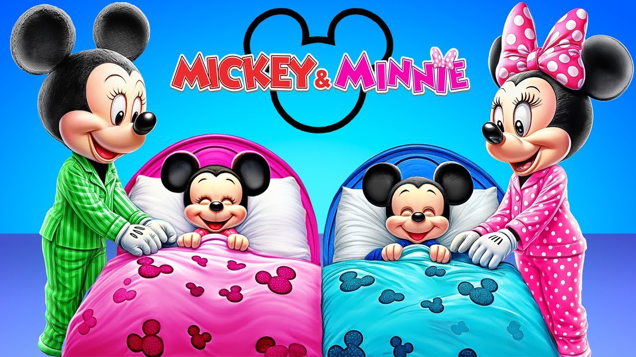 The Happiest Mickey and Minnie Mouse Family! Hacks and Crafts for Dolls ...