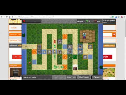 Tower defense in Minecraft-Flash Games - YouTube