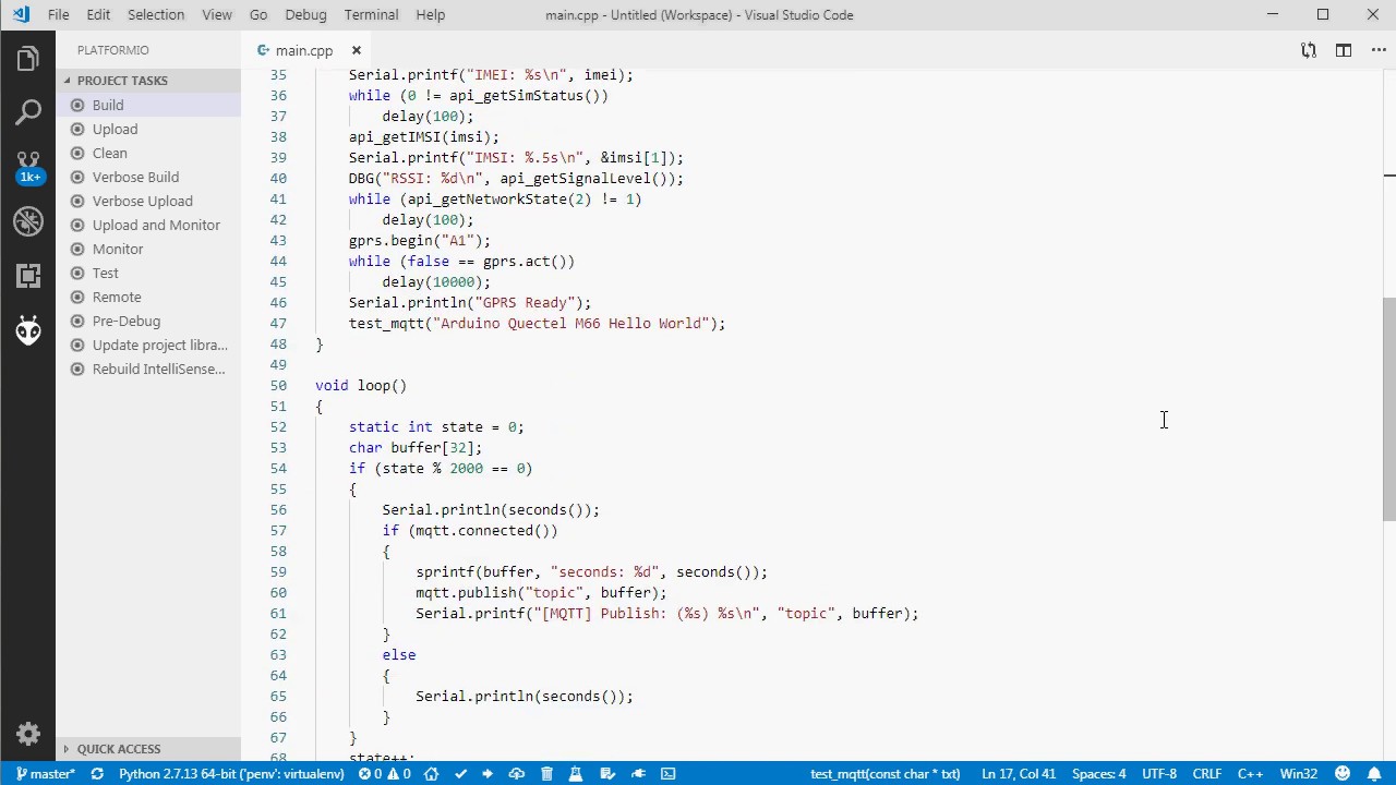 Arduino Quectel M66 Mqtt Pubsubclient Youtube