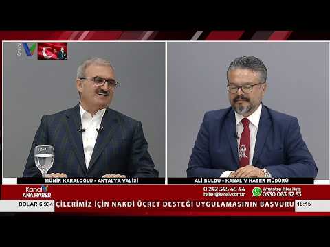 Vali Münir Karaloğlu, Kanal V ana haber bülteninin canlı yayın konuğu oldu.