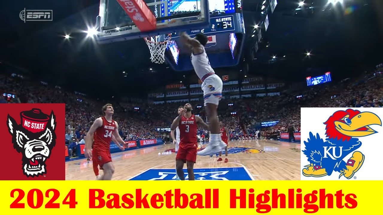 NC State vs #10 Kansas Basketball Game Highlights 12 14 2024 - YouTube