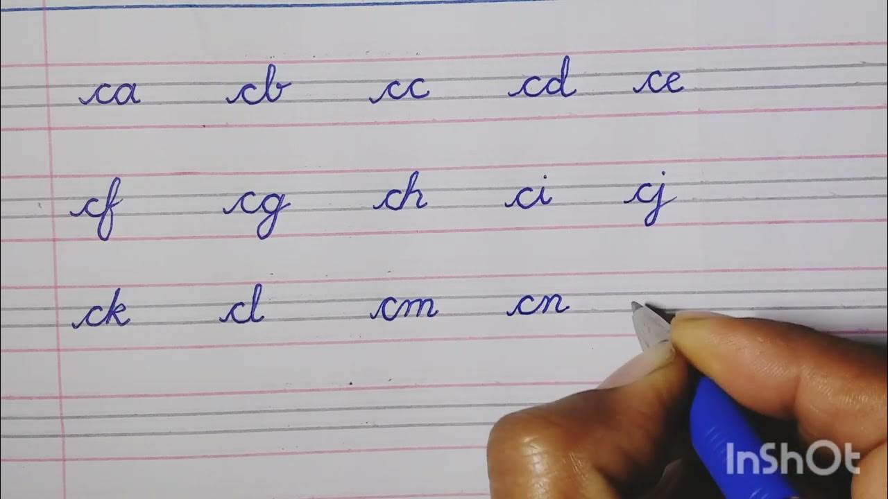 How to write English cursive writing | Join letters connections c a-z ...